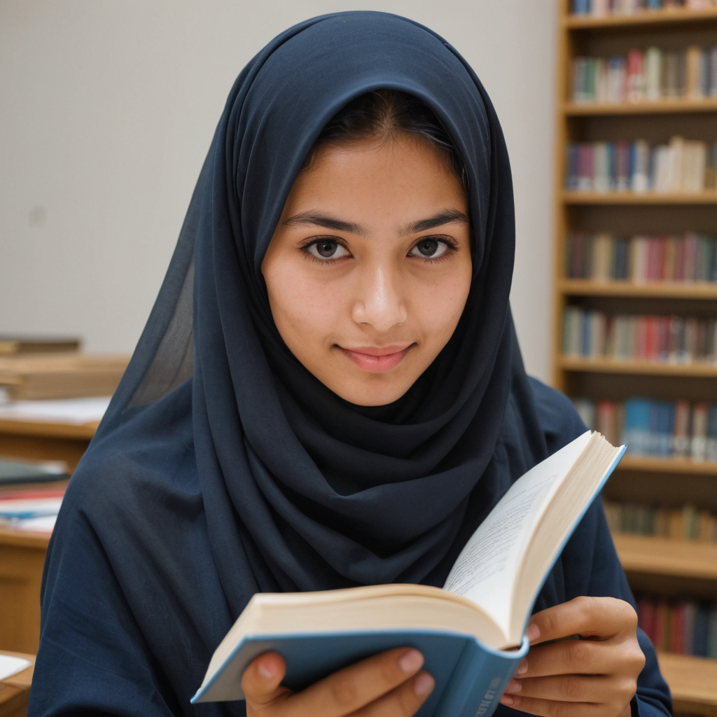 طالبة محجبة حجاب كامل - بيكاسو الخليج | Gulf Picasso