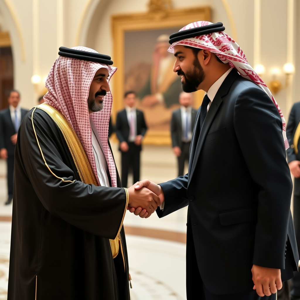 السلطان هيثم يصافح الشيخ محمد - بيكاسو الخليج | Gulf Picasso