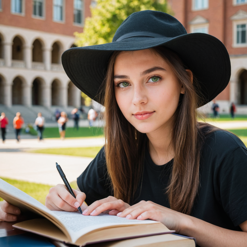 فتاة ذات عيون خضراة تضع - بيكاسو الخليج | Gulf Picasso