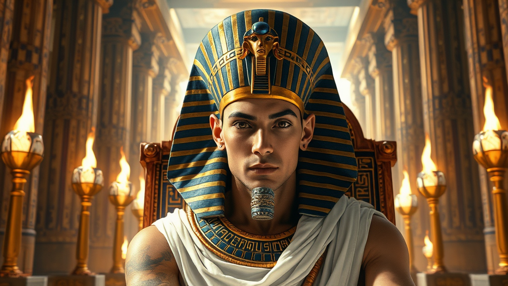 An ancient Egyptian pharaoh with - Gulf Picasso | بيكاسو الخليج