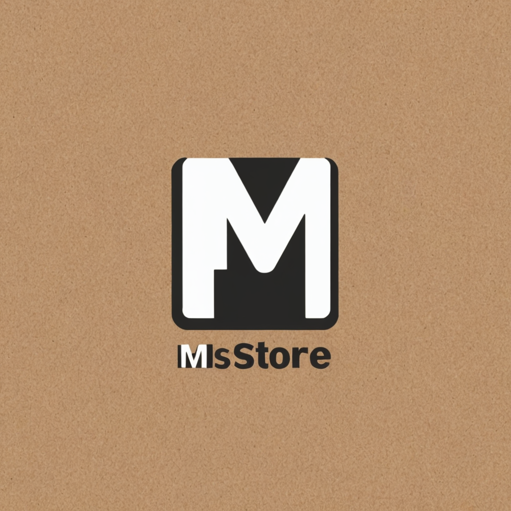 شعار متجر الكتروني اسمه Mstore - بيكاسو الخليج | Gulf Picasso