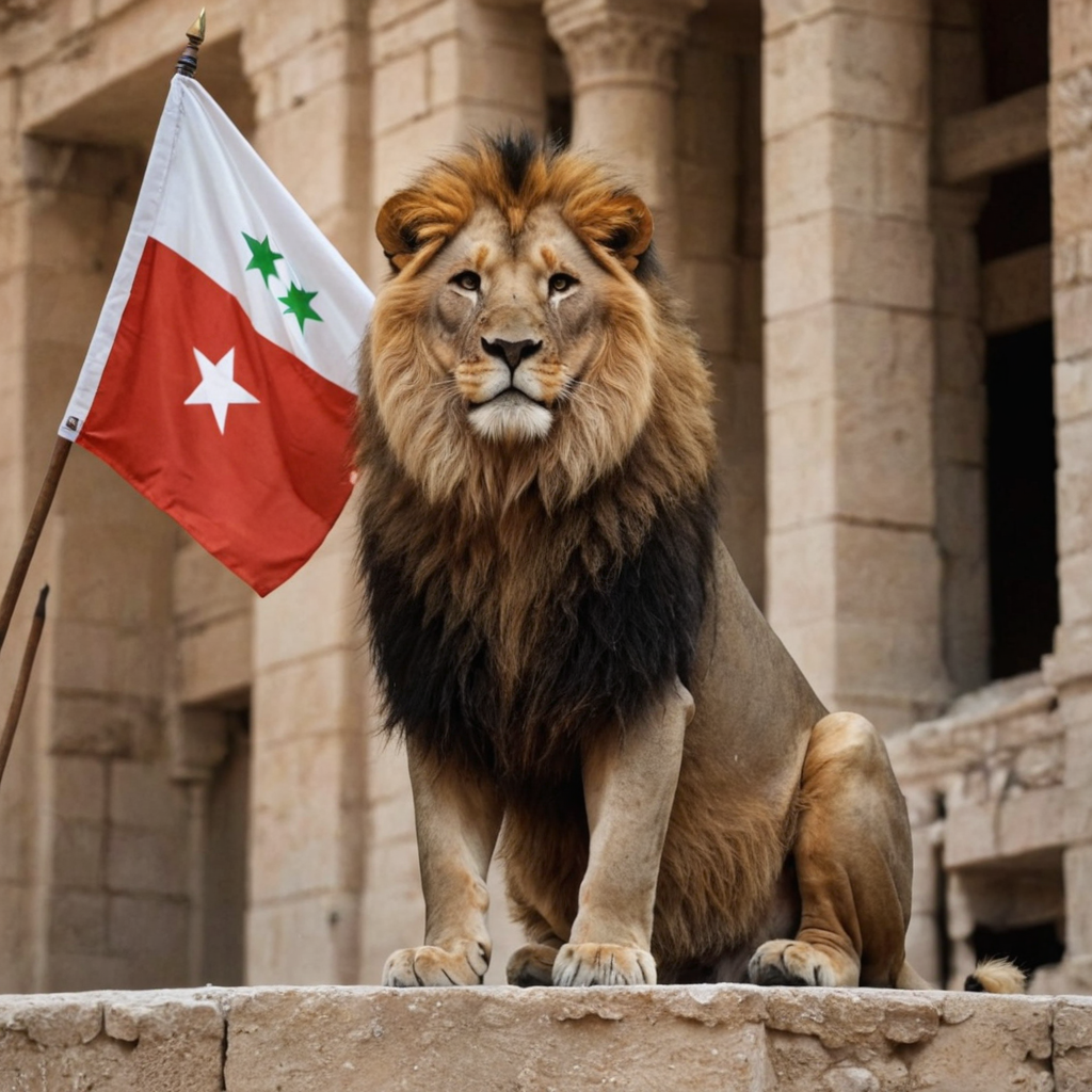 اسد. مسك علم الثوره السوريه - بيكاسو الخليج | Gulf Picasso