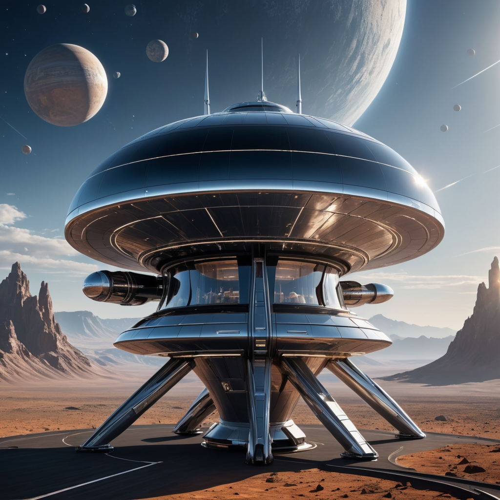 Luxury spacecraft exterior with panoramic - Gulf Picasso | بيكاسو الخليج