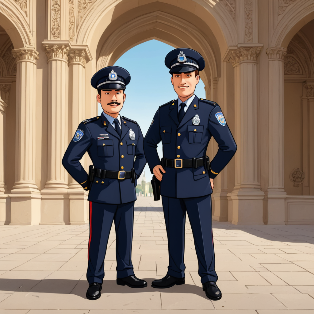 palace police cartoon image - Gulf Picasso | بيكاسو الخليج