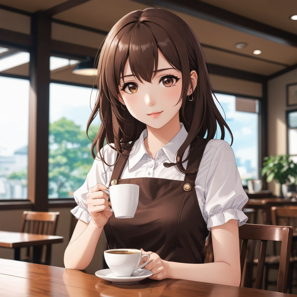 فتاة انمي انسه قهوه - بيكاسو الخليج | Gulf Picasso