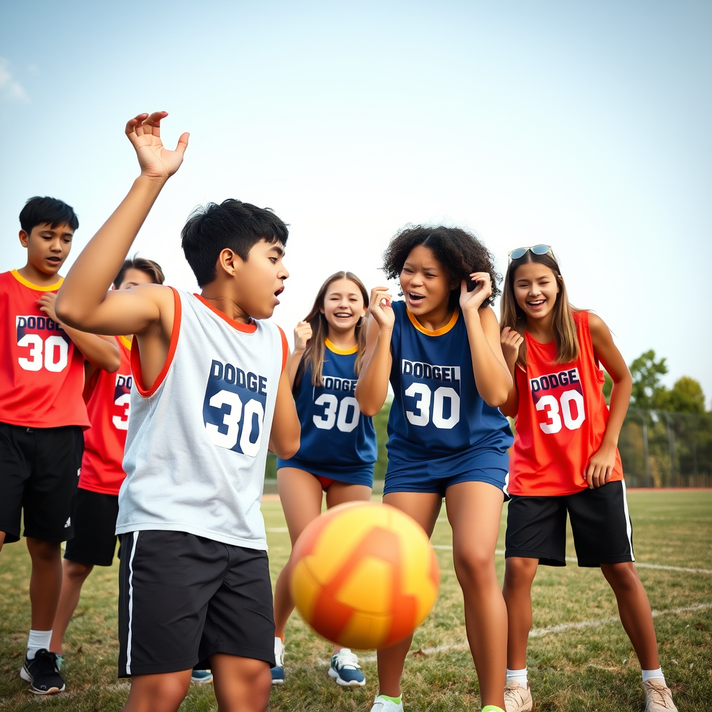 Teenagers with a dodgeball uniform - Gulf Picasso | بيكاسو الخليج