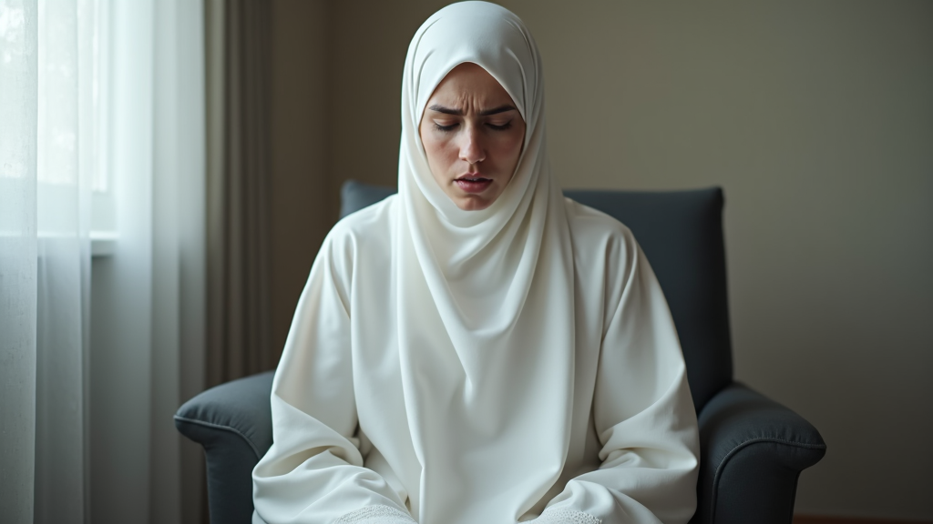 A young, fair-skinned, modest woman - Gulf Picasso | بيكاسو الخليج