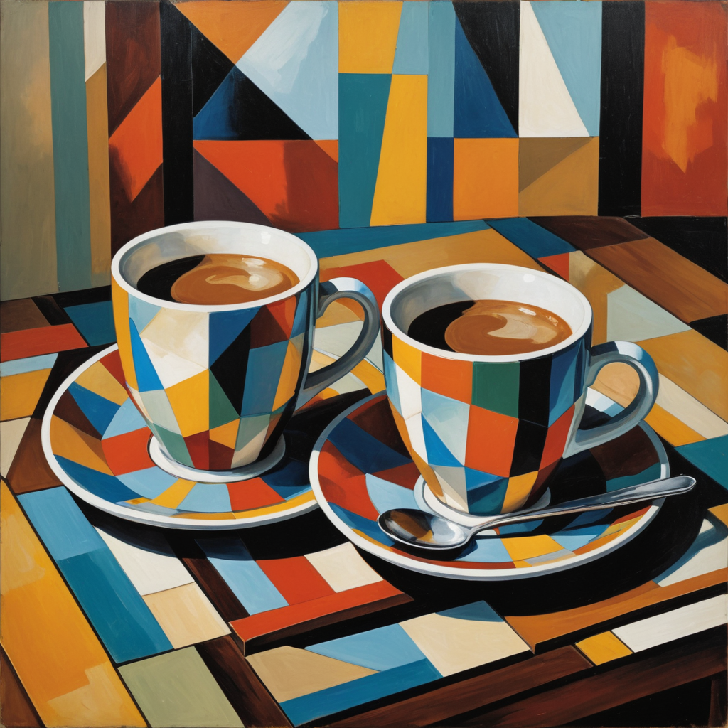 A Cubist interpretation showcasing two - Gulf Picasso | بيكاسو الخليج