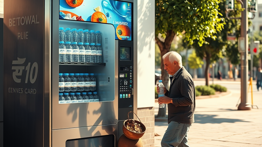 A modern vending machine stands - Gulf Picasso | بيكاسو الخليج