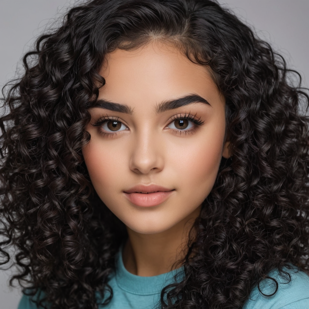 بنت شعرها أجعد لونه أسود - بيكاسو الخليج | Gulf Picasso