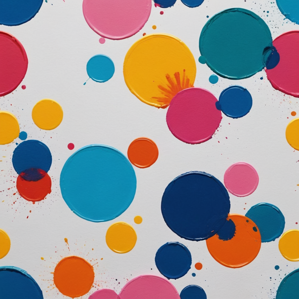 بقع طلاء تجريدية، ألوان نابضة - بيكاسو الخليج | Gulf Picasso