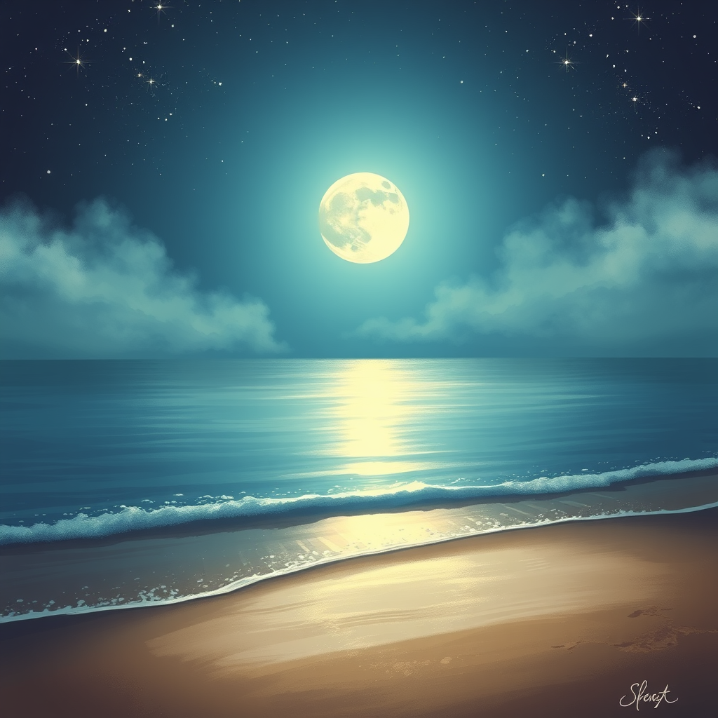 مشهد ليلي هادئ، يظهر فيه - بيكاسو الخليج | Gulf Picasso